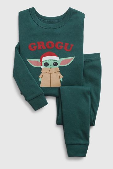 Buy Star Wars Organic Cotton Christmas Grogu Baby Yoda Pyjamas from the ...