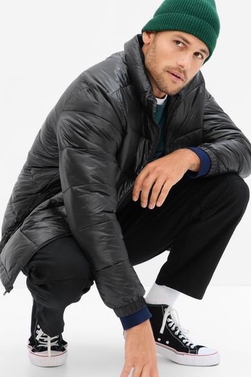 Buy Black Cold Control Puffer Jacket from the Gap online shop