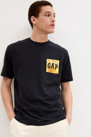Buy Gap Floral Logo Short Sleeve Crewneck T-Shirt from the Gap online shop
