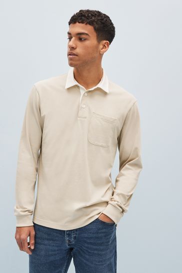 Buy Beige Rugby Shirt from the Gap online shop