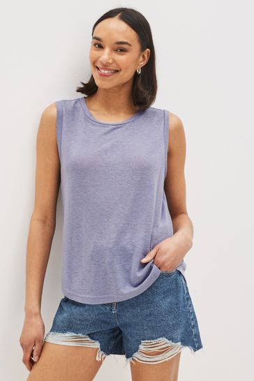 Buy Linen-Blend Tank Top from the Gap online shop