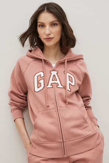 Buy Pink Logo Zip Up Hoodie from the Gap online shop
