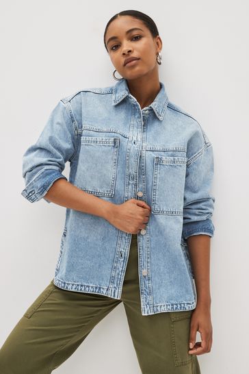 Buy Blue Denim Shirt Jacket from the Gap online shop