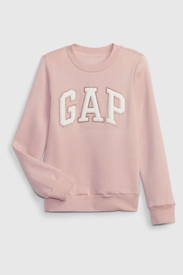 Buy Pink Logo Crew Neck Sweatshirt (4-13yrs) from the Gap online shop
