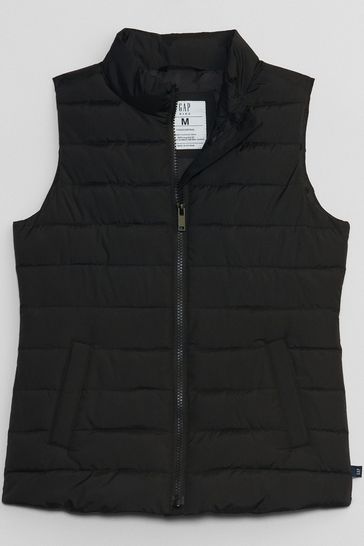 Buy Black Cold Control Puffer Sleeveless Gilet from the Gap online shop