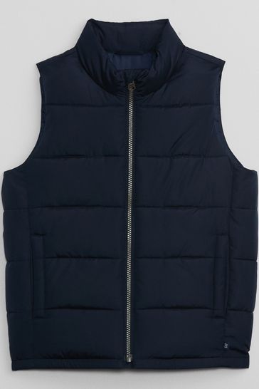 Buy Navy Cold Control Puffer Sleeveless Gilet from the Gap online shop