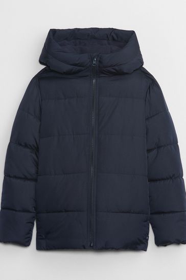 Buy Blue Water Resistant Cold Control Quilted Puffer Jacket (4-13yrs ...