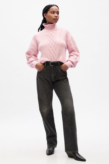 Buy Gap Relaxed Forever Cosy Turtle Neck Cable Knit Jumper from the Gap ...
