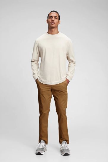 Buy Brown Essential Slim Fit Chinos from the Gap online shop
