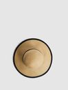 Raffia Woven Wide Brim Hat in Natural - REISS