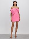 Rachel Gilbert Bow Mini Dress in Pink - REISS