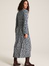 Buy Nia Navy Printed Long Sleeve Midaxi Dress With Pockets from the ...
