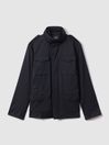 McLaren F1 Water Repellent Field Jacket in Navy - REISS