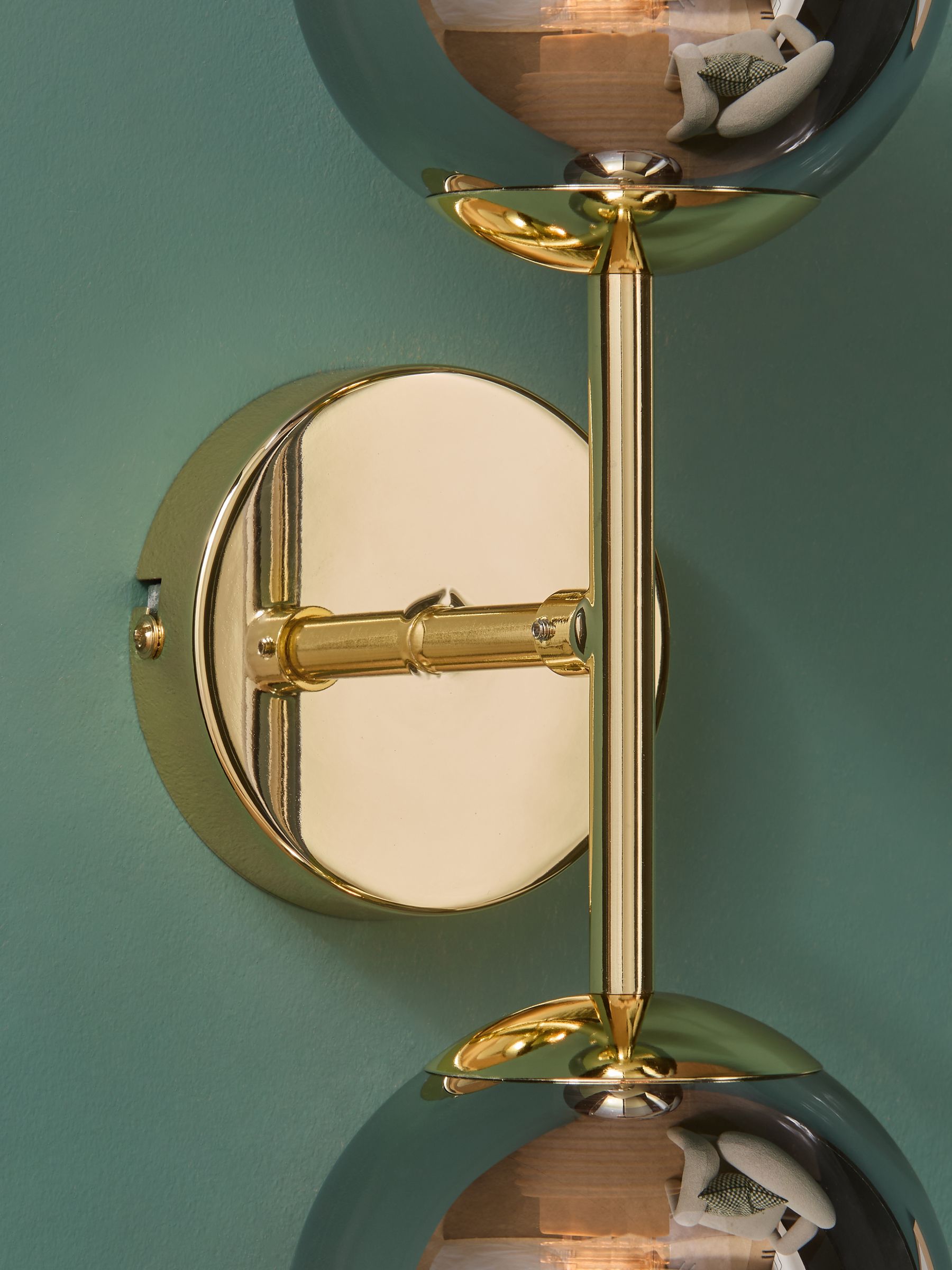 Buy Globe Wall Light in Gold/Smoke Grey from the Made online shop