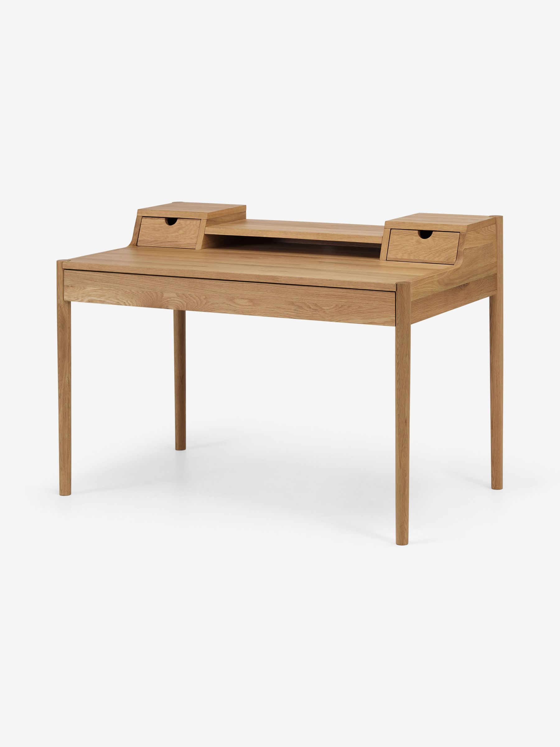 Buy Leonie Wide Office Desk in Oak from the Made online shop