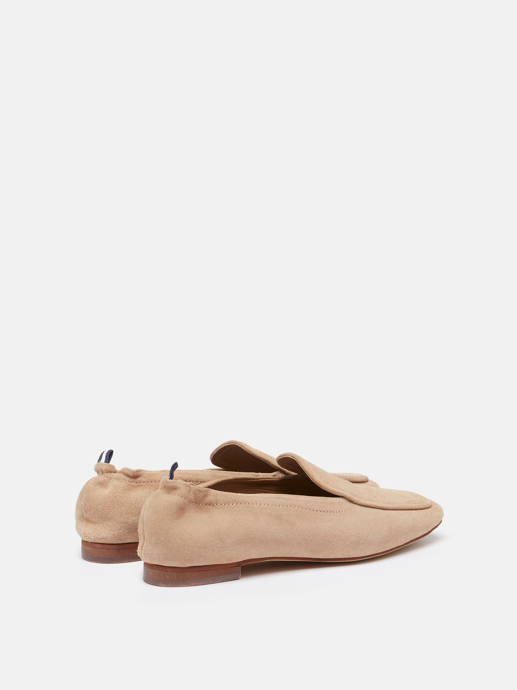 Buy Sloane Narrow Fit Neutral Suede Loafers from the Joules online shop