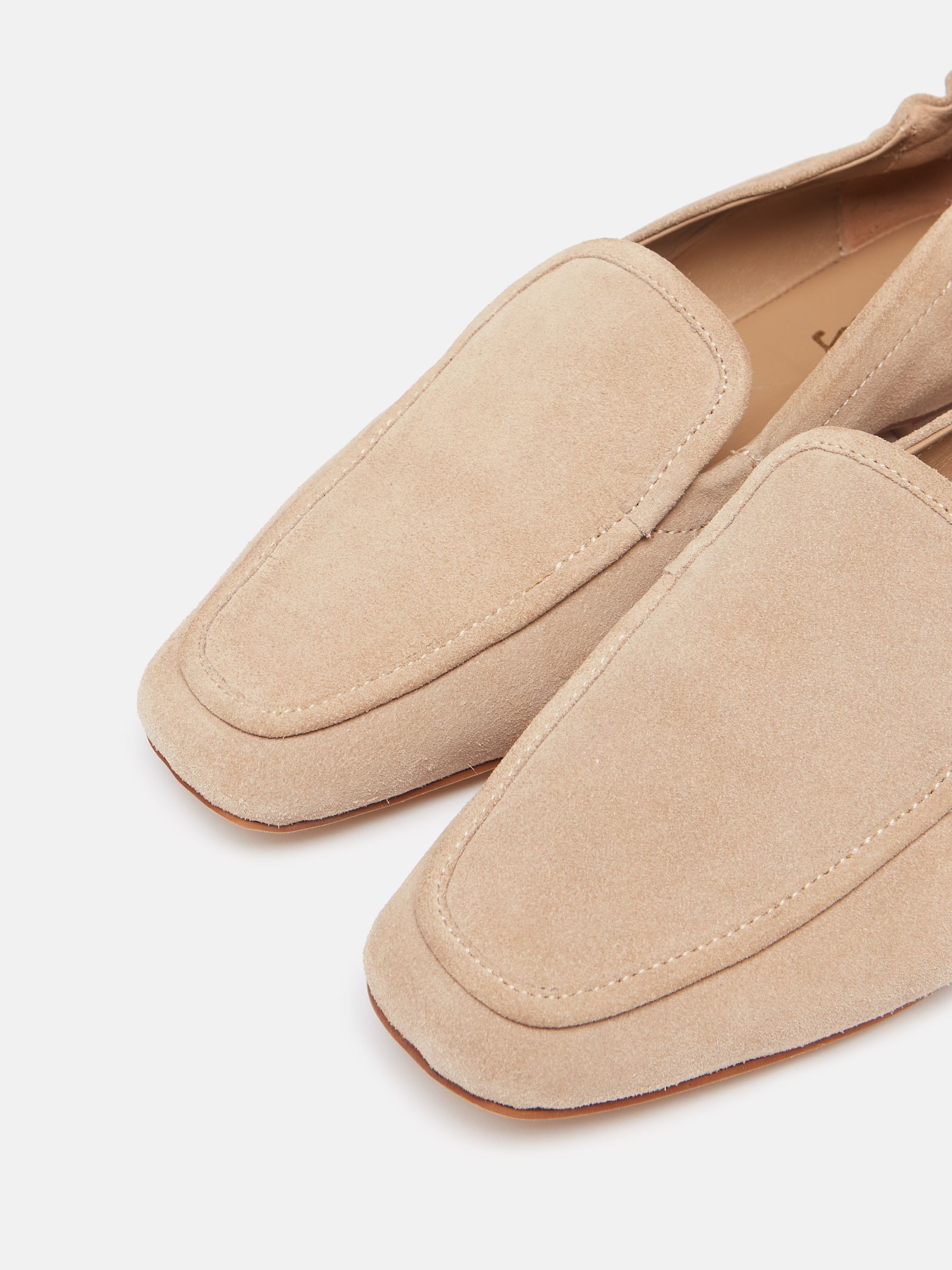 Buy Sloane Narrow Fit Neutral Suede Loafers from the Joules online shop