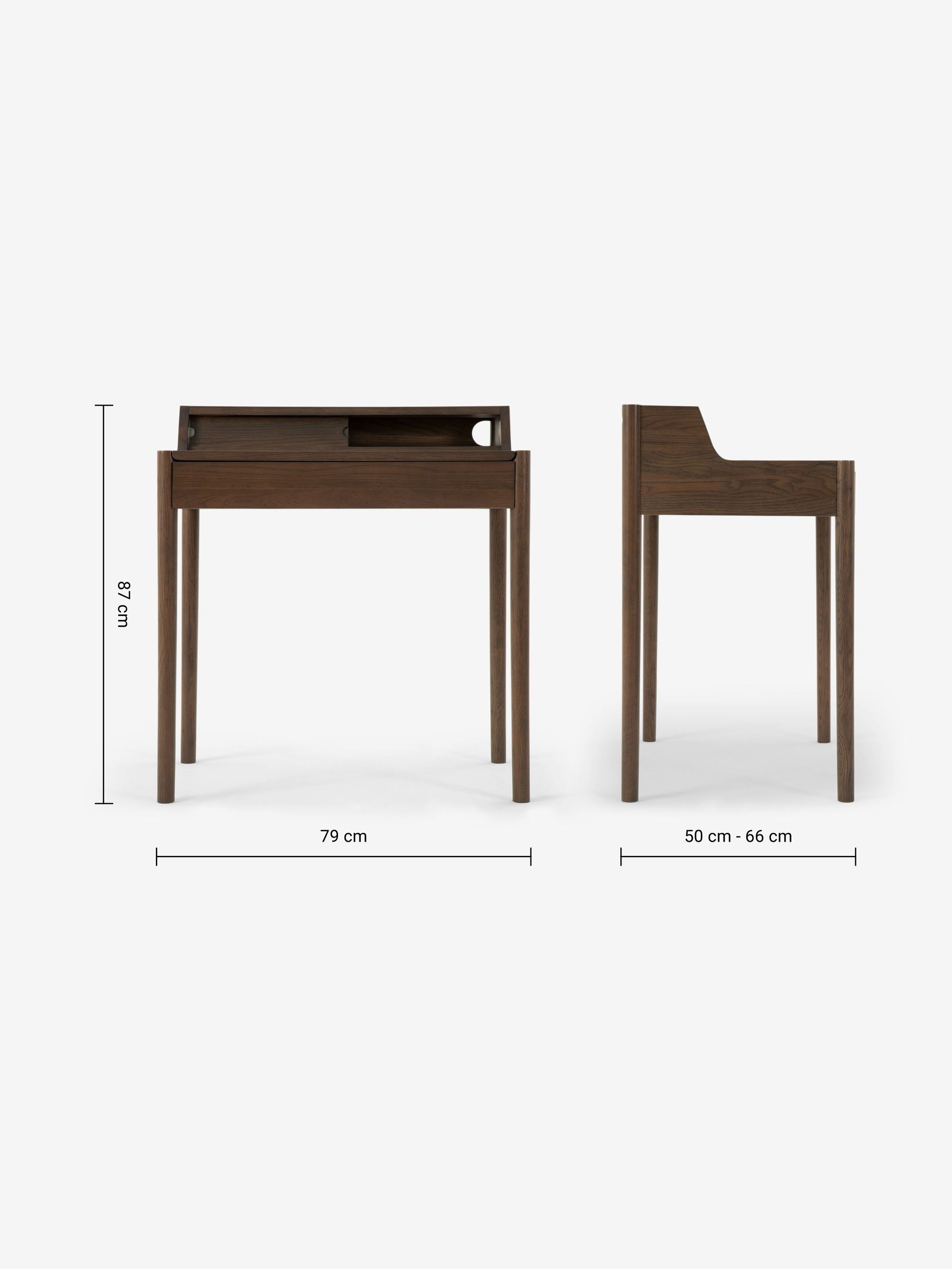 Buy Leonie Compact Office Desk in Dark Oak from the Made online shop