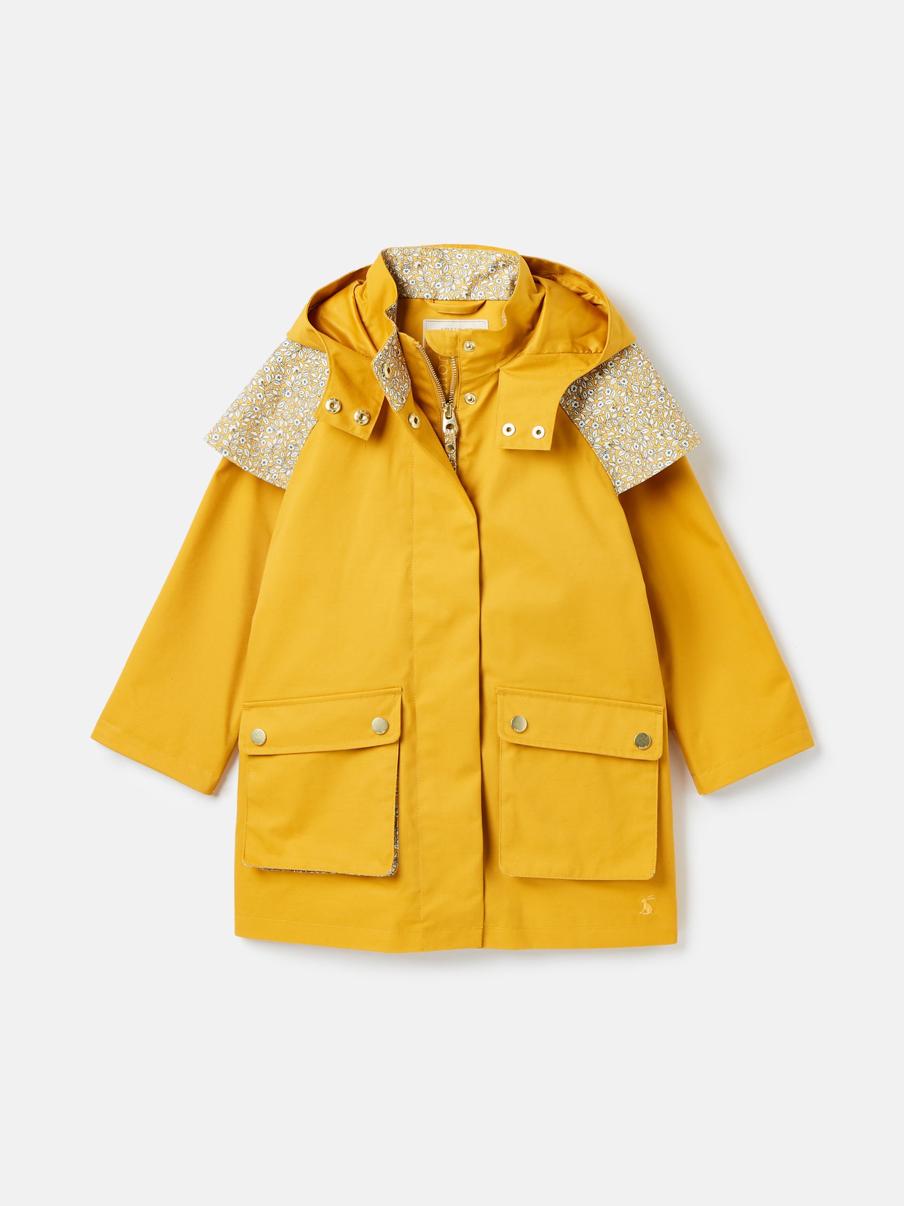 Seacombe Yellow Waterproof Hooded Raincoat with Cape | Joules
