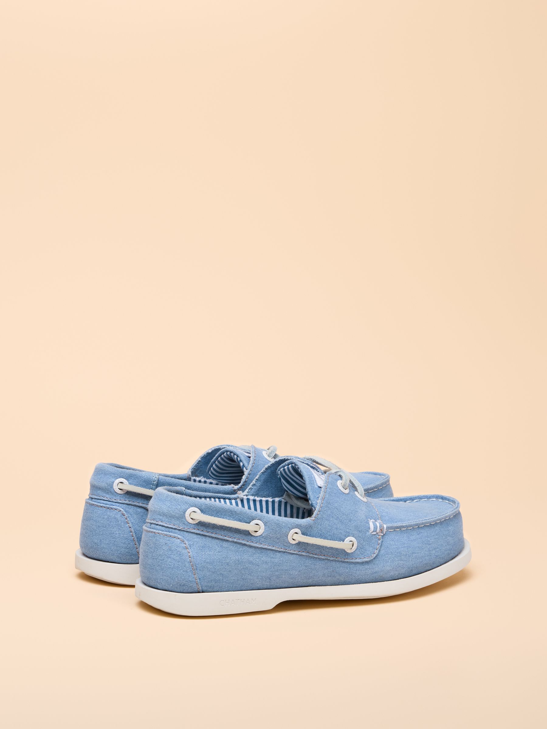 Buy Joules X Chatham Blue Jetty Deck Shoes from the Joules online shop