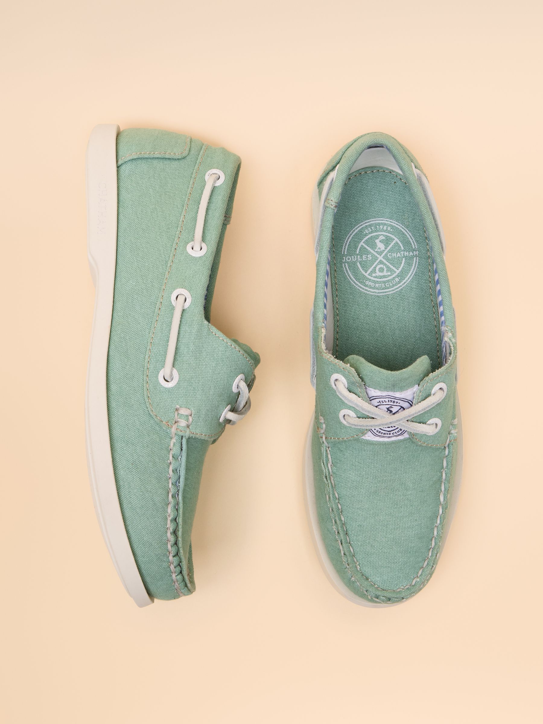 Buy Joules X Chatham Green Jetty Deck Shoes from the Joules online shop