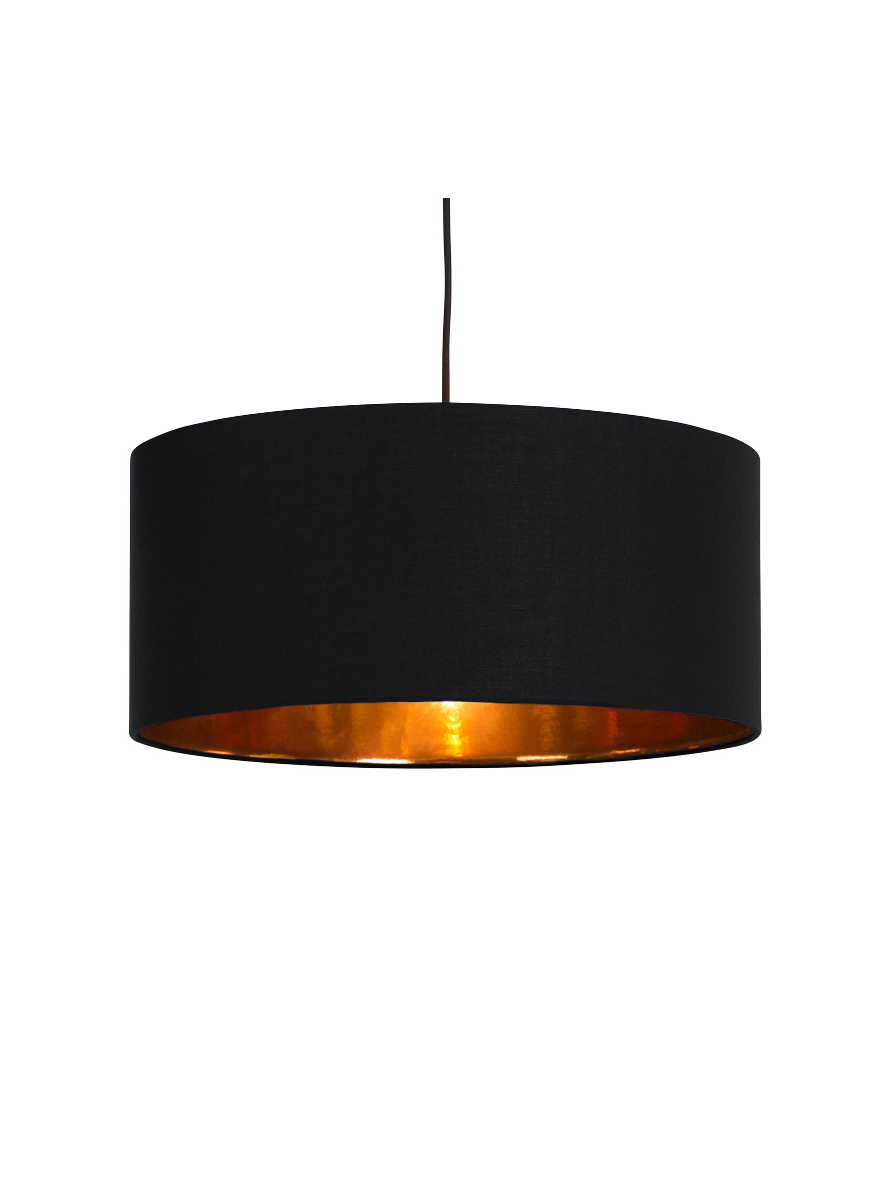 Buy Oro Pendant Drum Lamp Shade in Black/Copper from the Made online shop