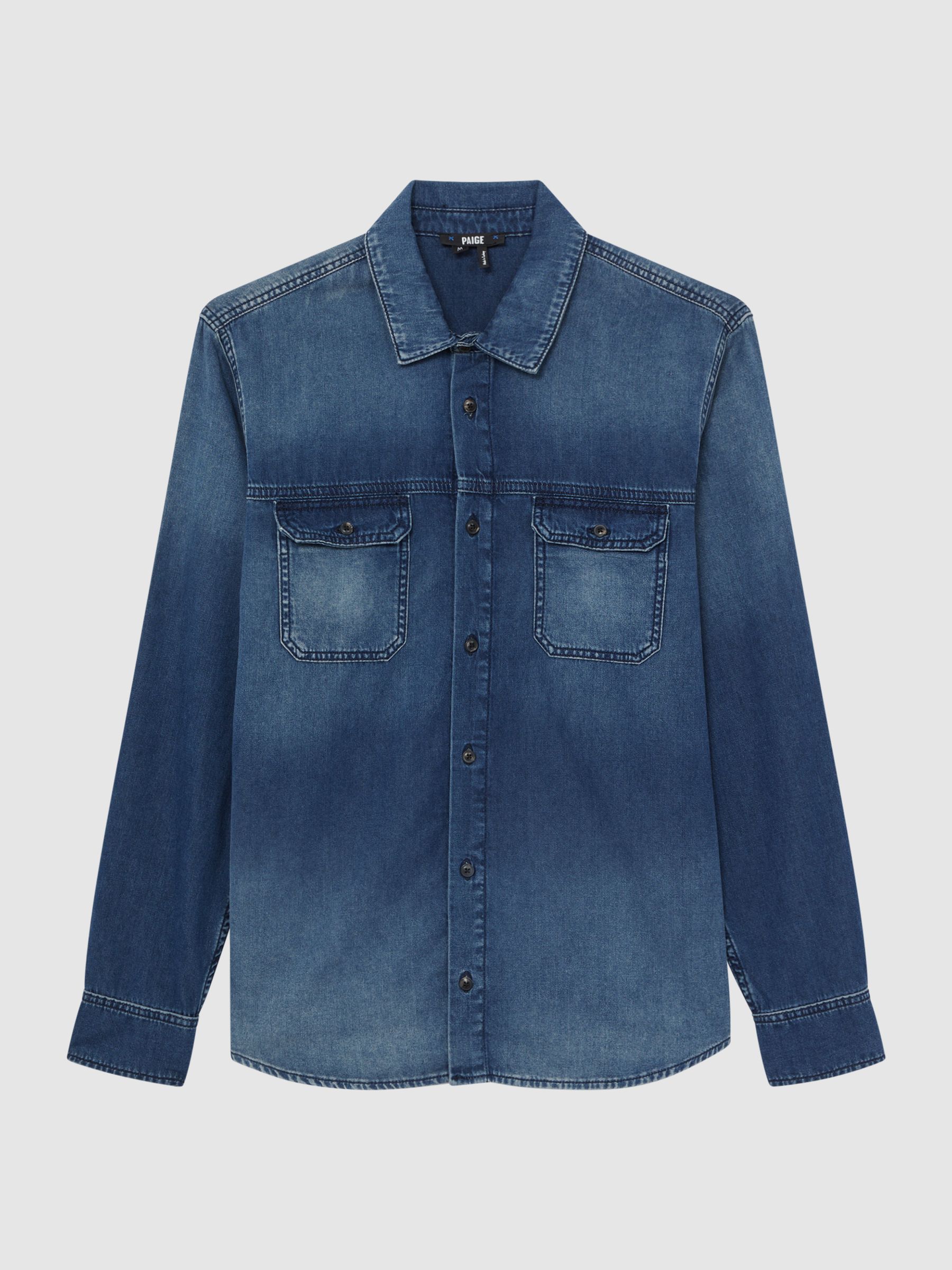 Paige Denim Long Sleeve Shirt in Kyson - REISS