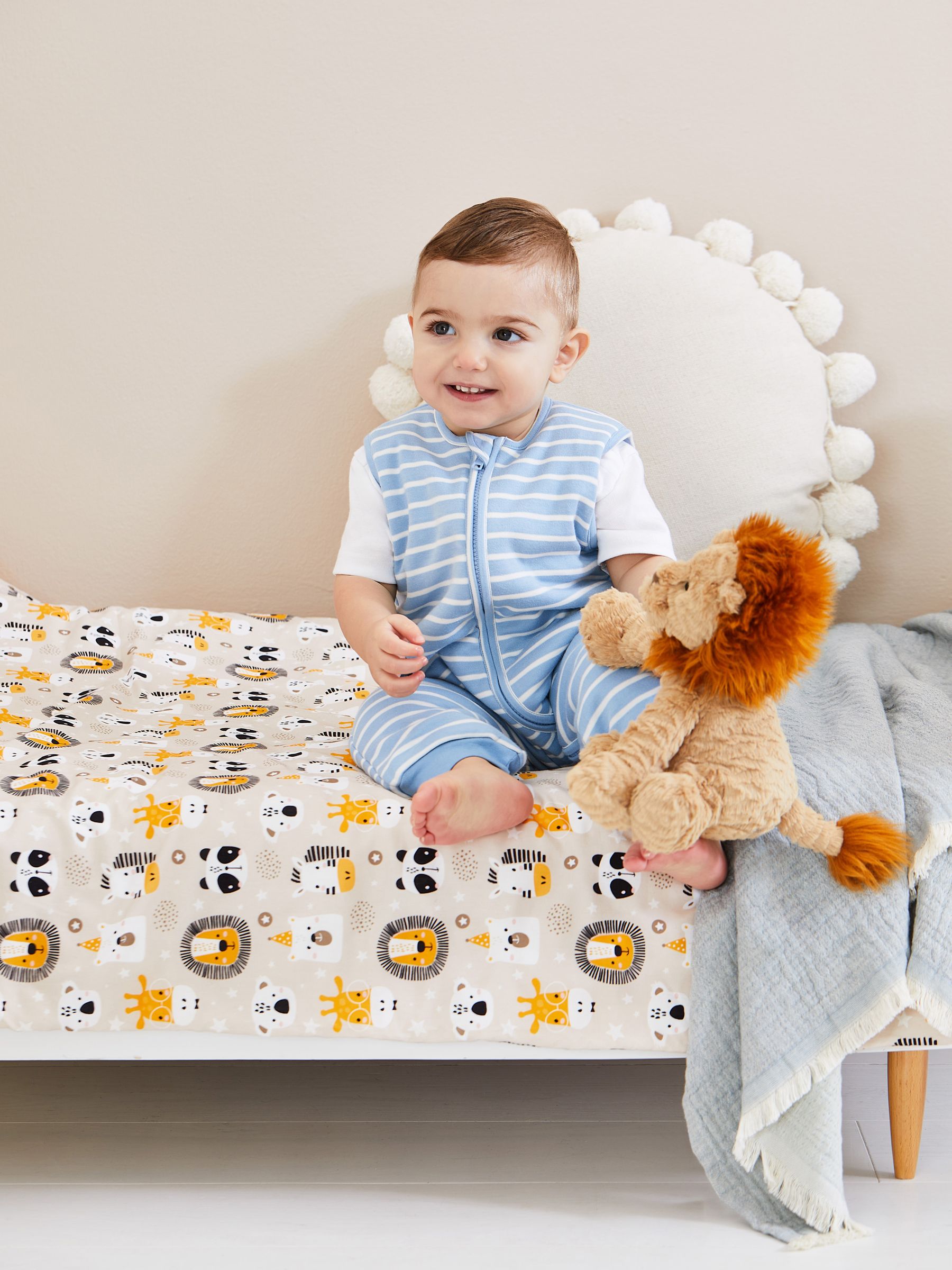 Buy Blue Stripe 1.5 Tog Sleep Snuggler from the JoJo Maman Bébé UK ...