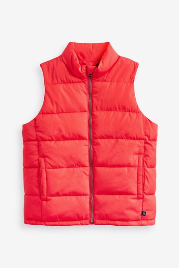 Buy Red Cold Control Puffer Sleeveless Gilet from the Gap online shop