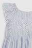 Buy Blue Cotton Eyelet Flutter Sleeve Baby Dress (Newborn-5yrs) from ...