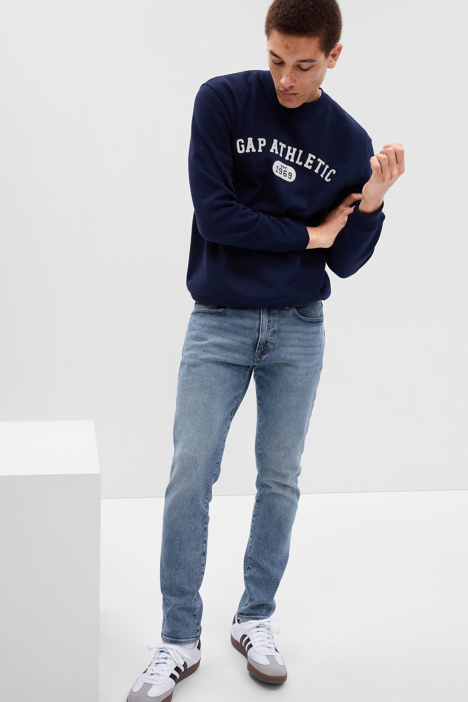 Buy Light Wash Blue Stretch Skinny GapFlex Jeans from the Gap online shop