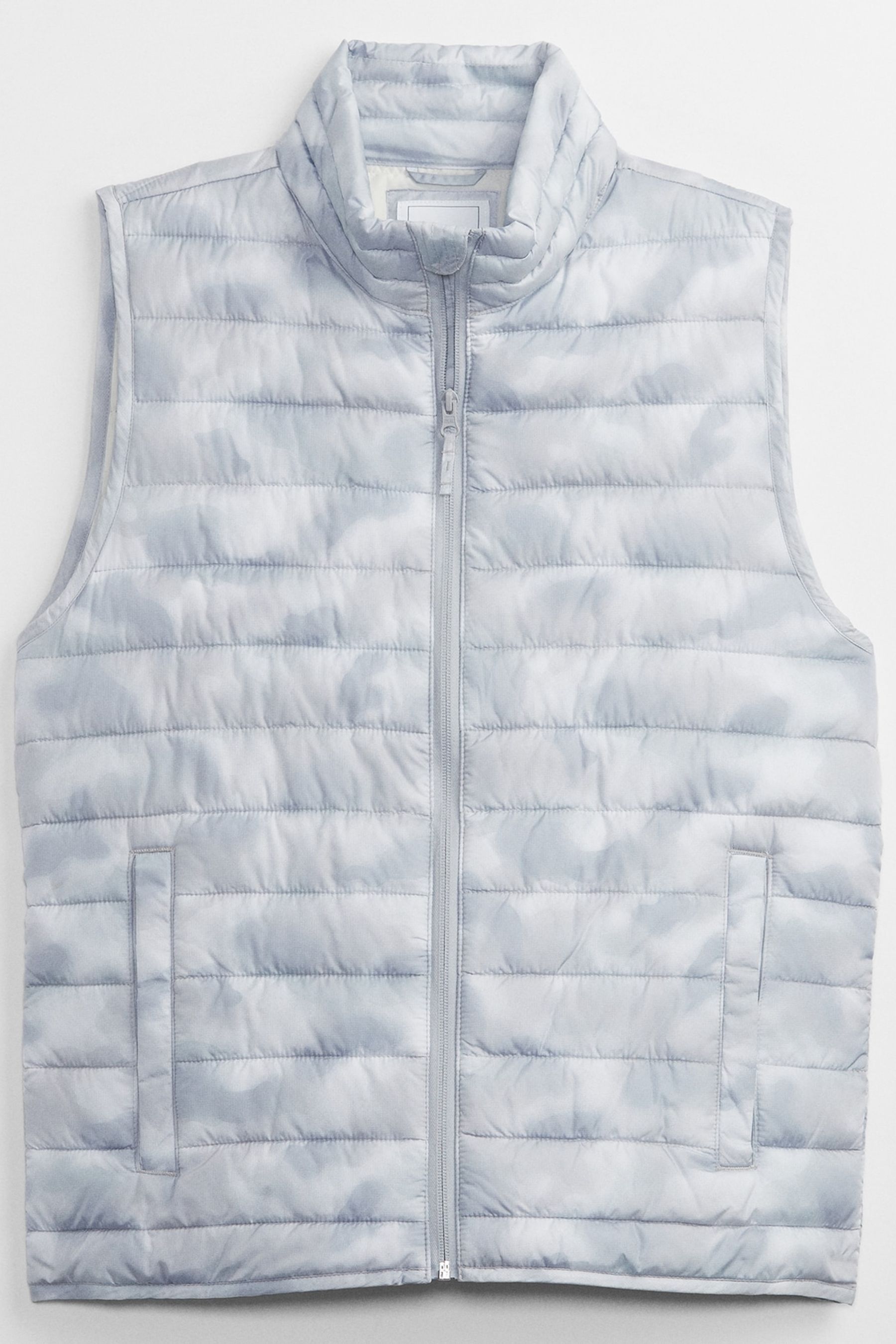 Buy Grey Puffer Gilet Vest from the Gap online shop