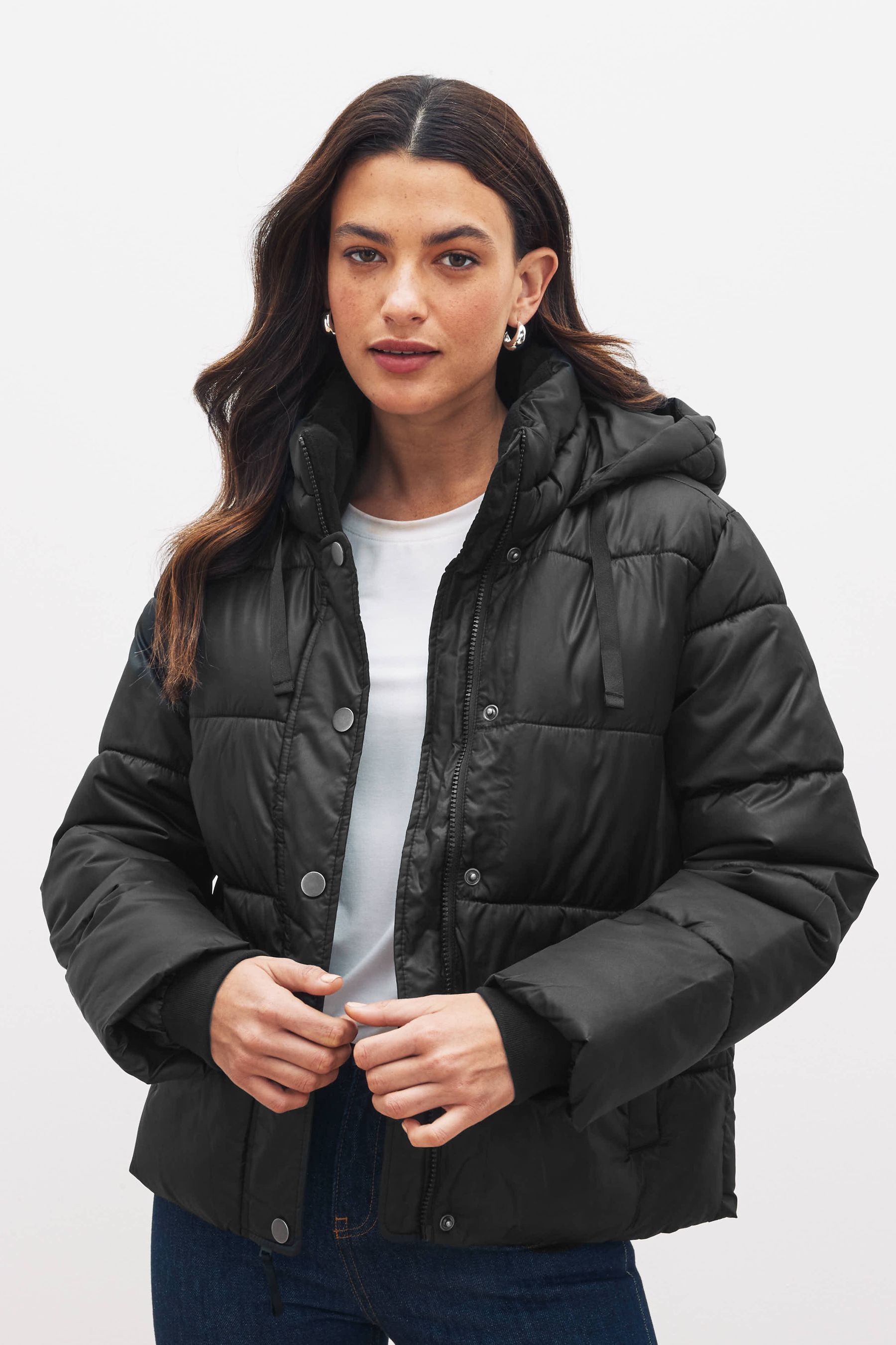 Buy Black Short Puffer Coat from the Gap online shop