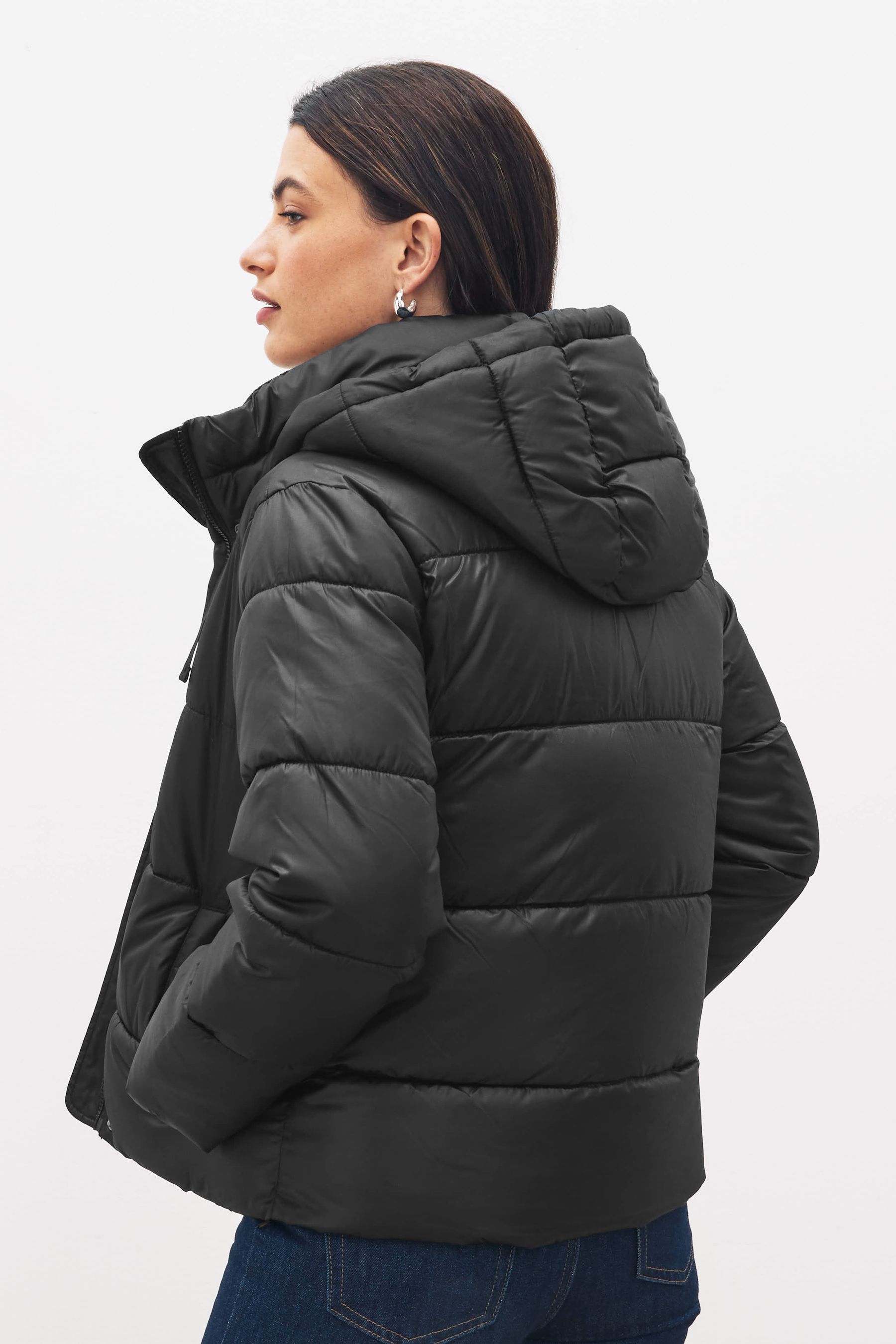 Buy Black Short Puffer Coat from the Gap online shop