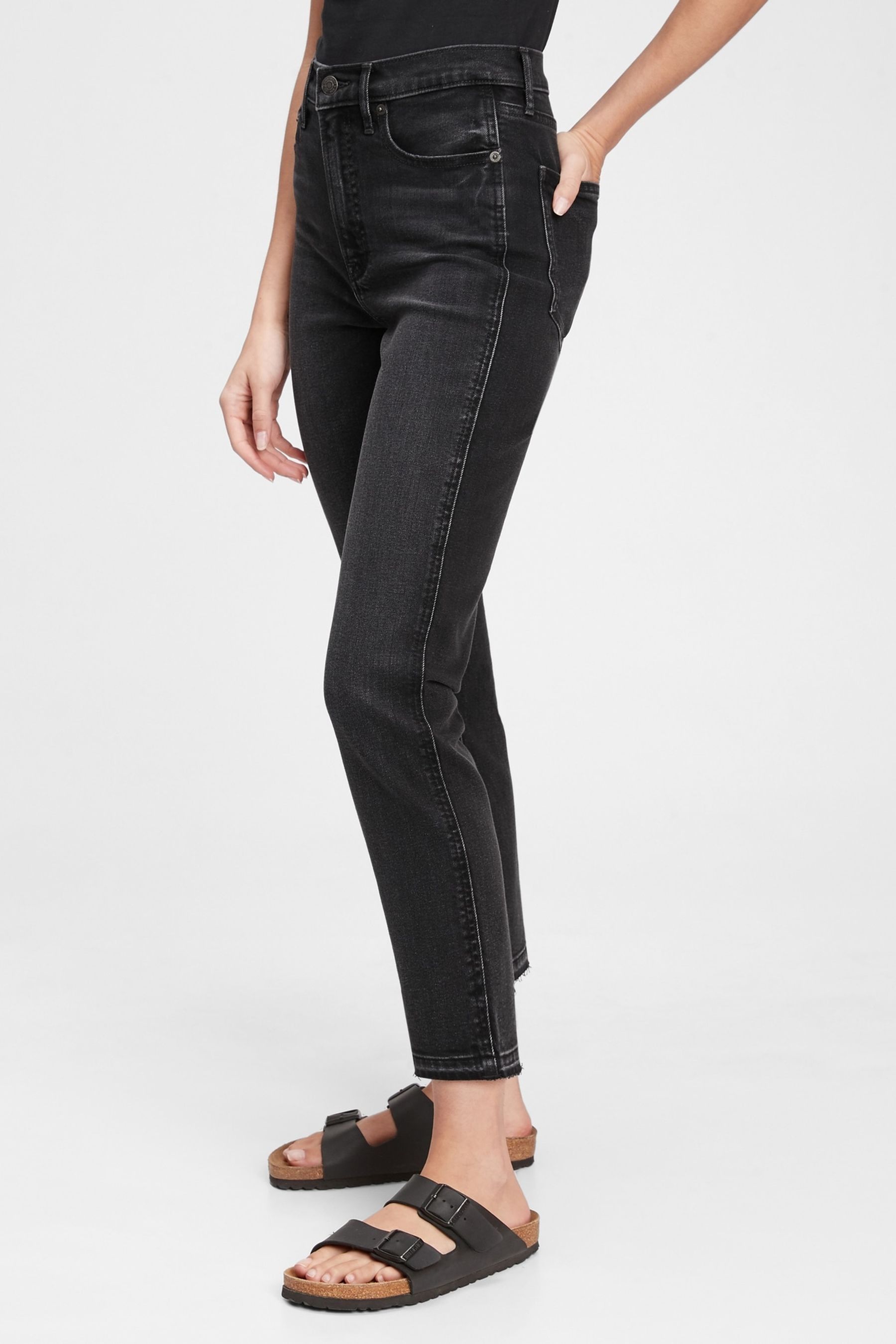 Buy Black Vintage Slim Stretch High Waisted Jeans from the Gap online shop