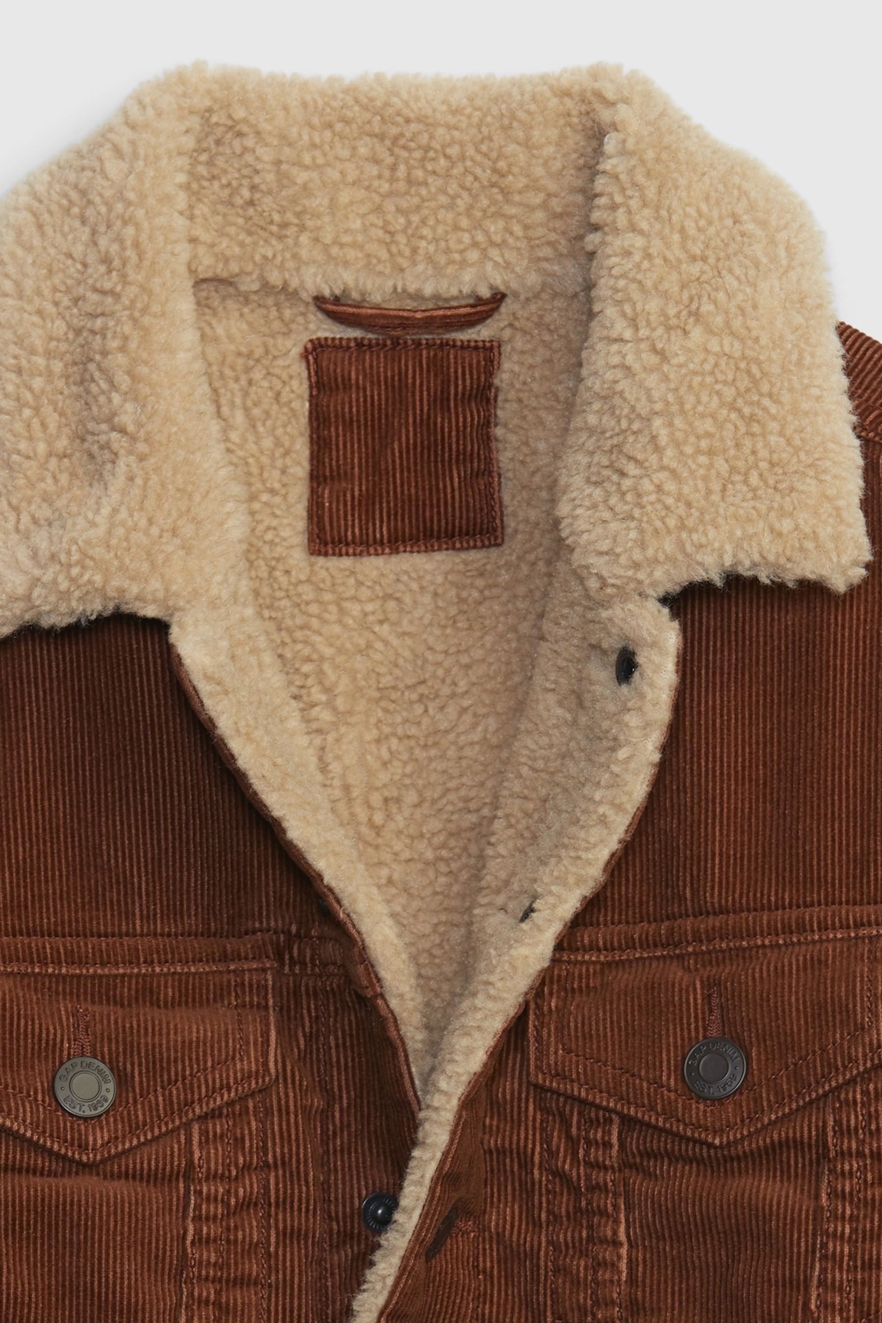 Buy Gap Sherpa-Lined Corduroy Jacket with Washwell from the Gap online shop