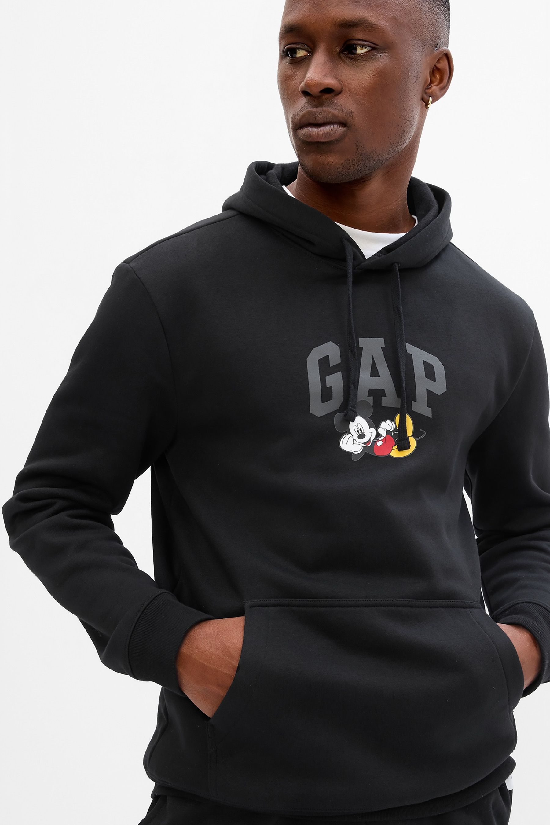 Buy Black Disney Mickey Mouse Logo Hoodie from the Gap online shop
