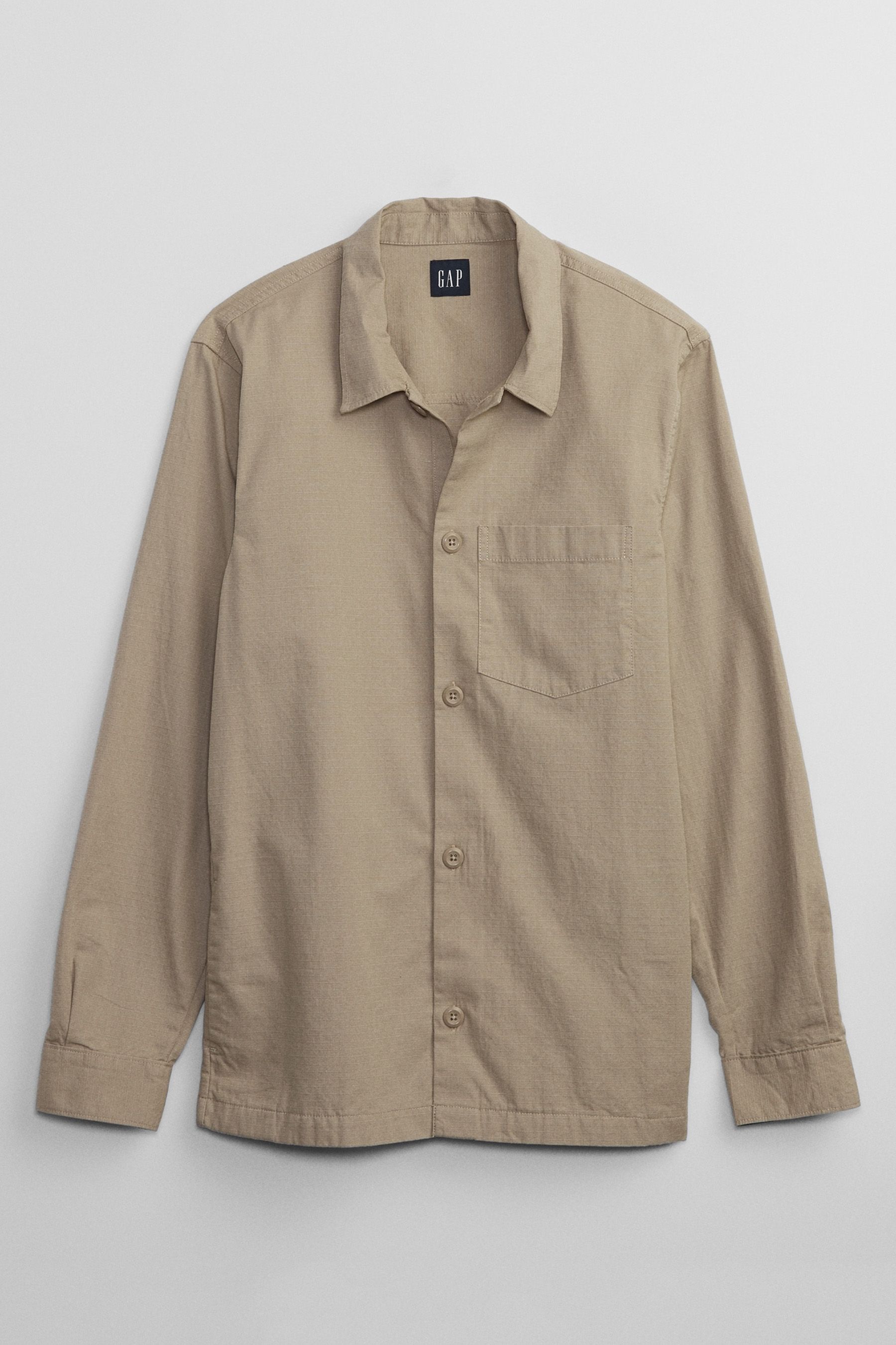 Buy Beige Shirt Jacket from the Gap online shop