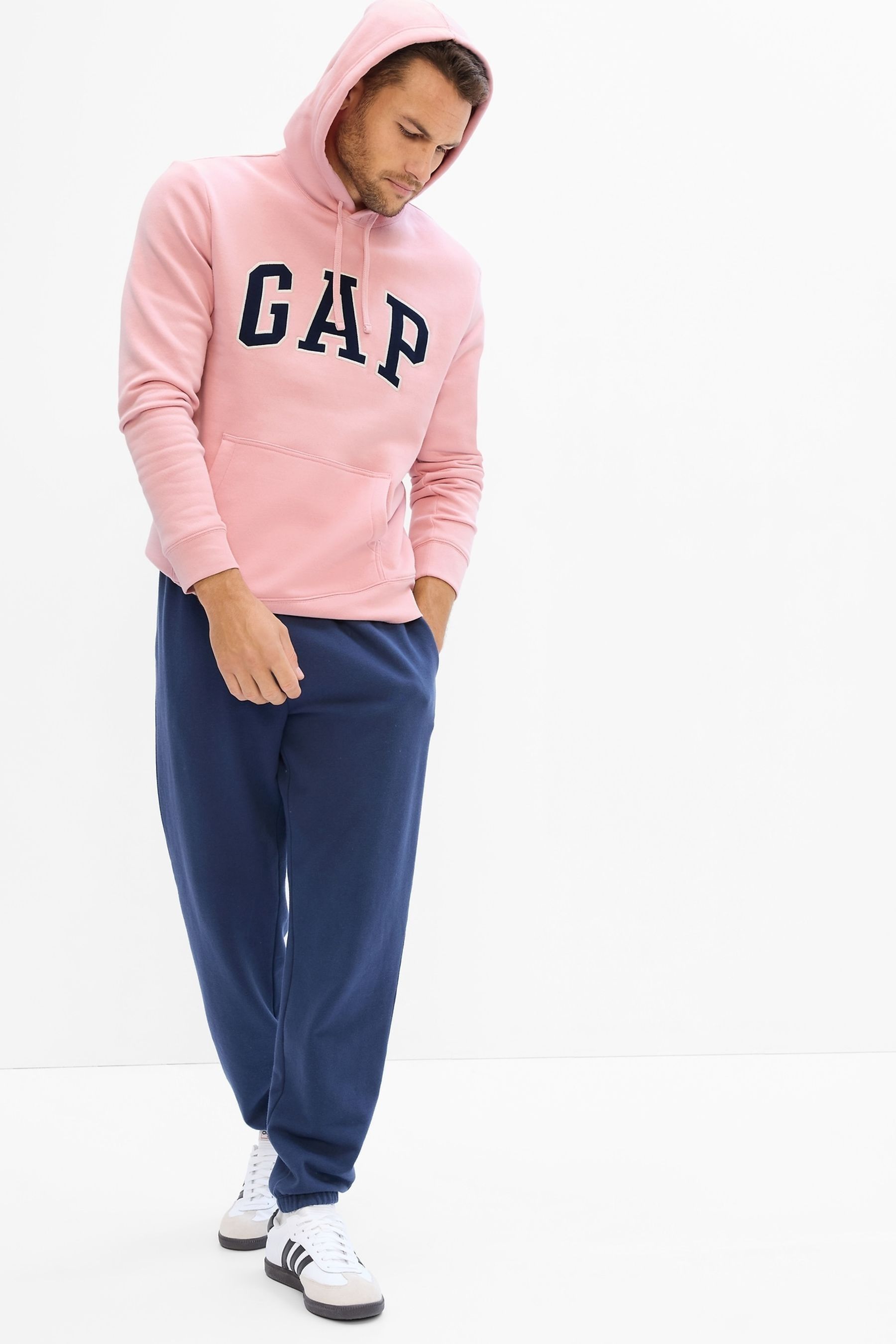 Buy Light Pink Logo Arch Hoodie from the Gap online shop