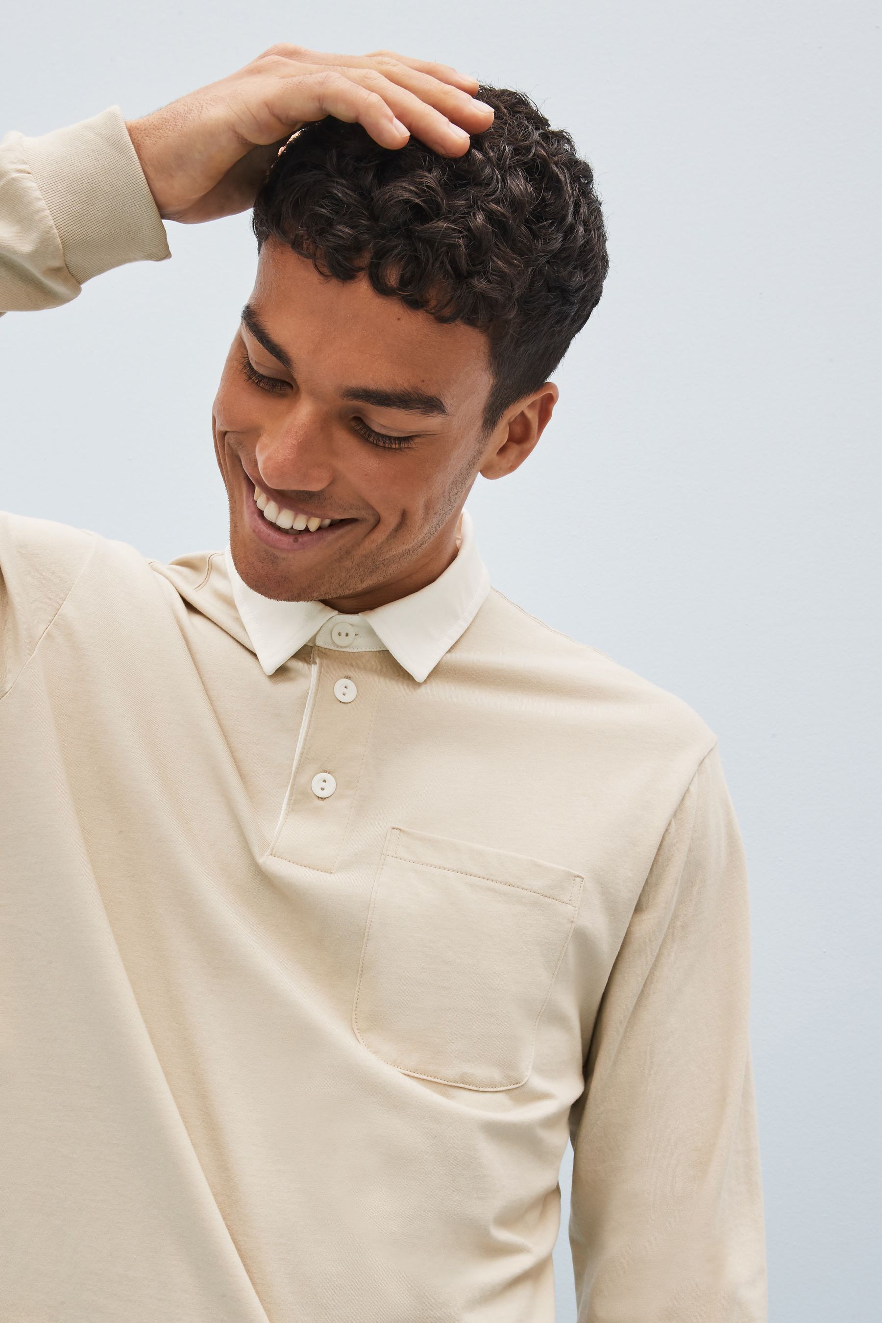 Buy Beige Rugby Shirt from the Gap online shop