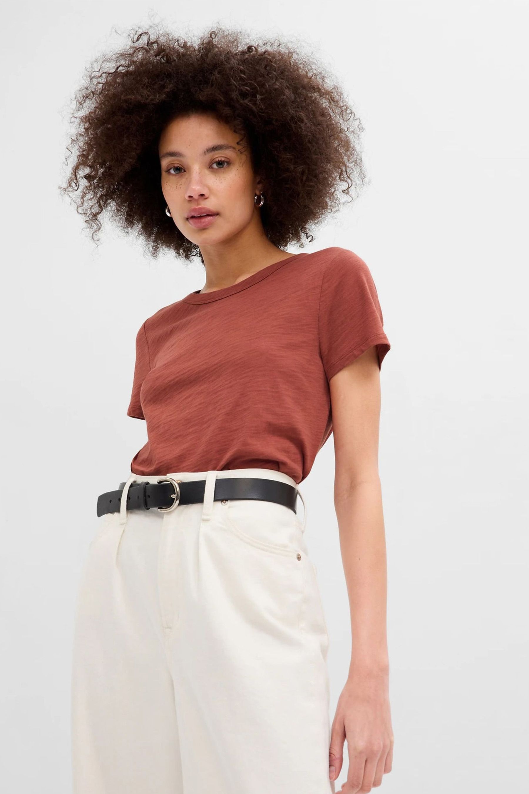 Buy Red Short Sleeve Crew Neck Forever Soft T-Shirt from the Gap online ...