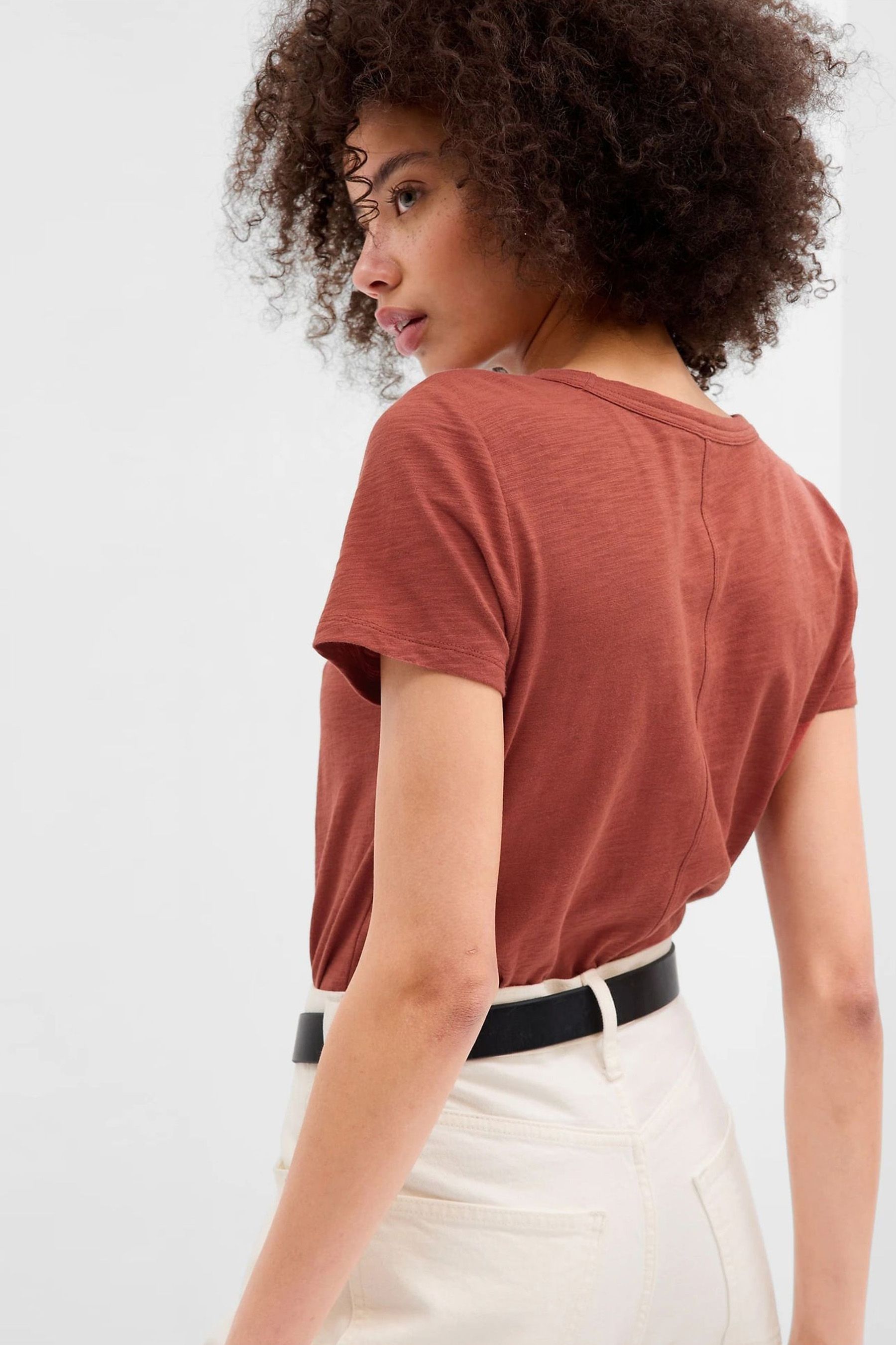 Buy Red Short Sleeve Crew Neck Forever Soft T-Shirt from the Gap online ...