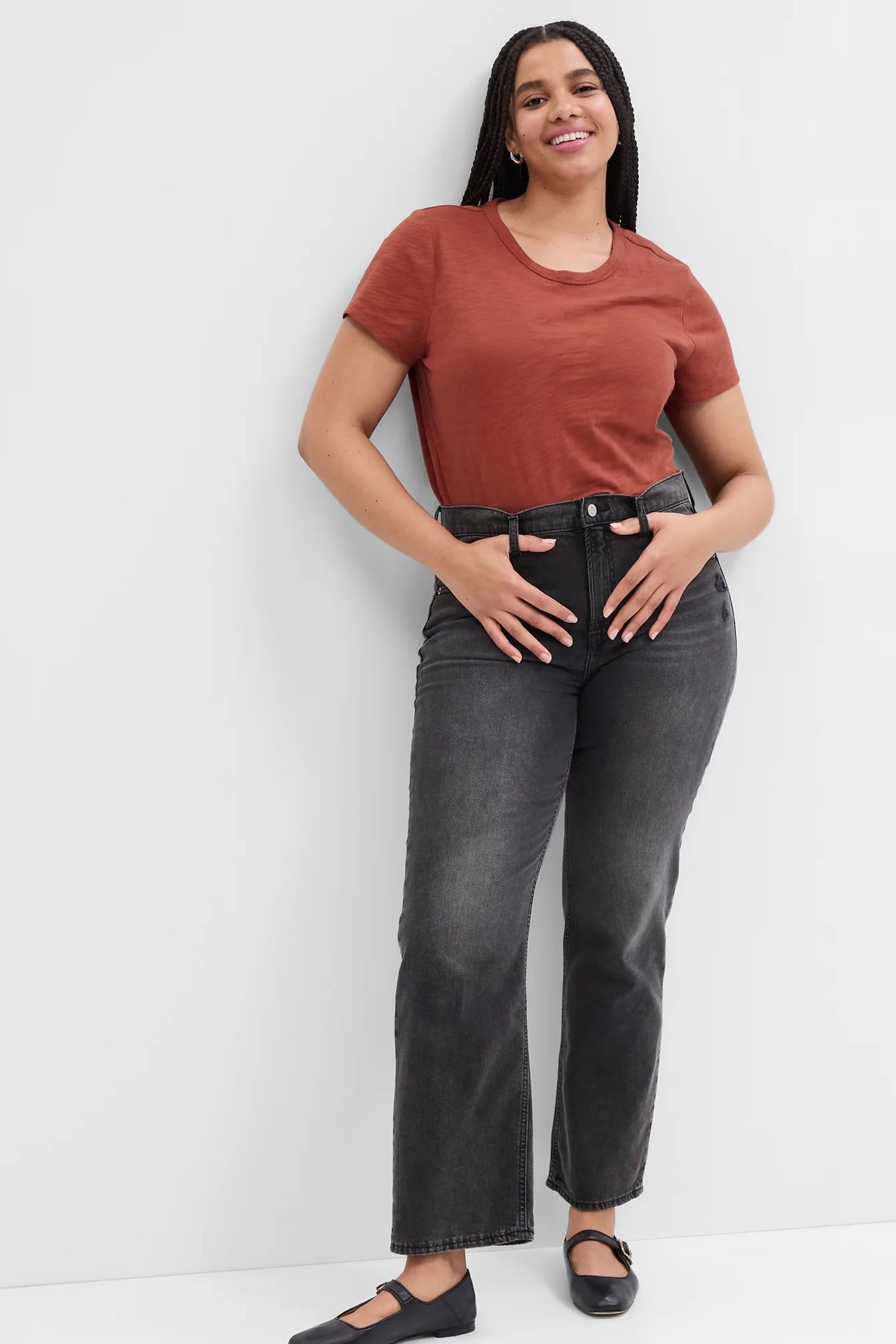 Buy Red Short Sleeve Crew Neck Forever Soft T-Shirt from the Gap online ...