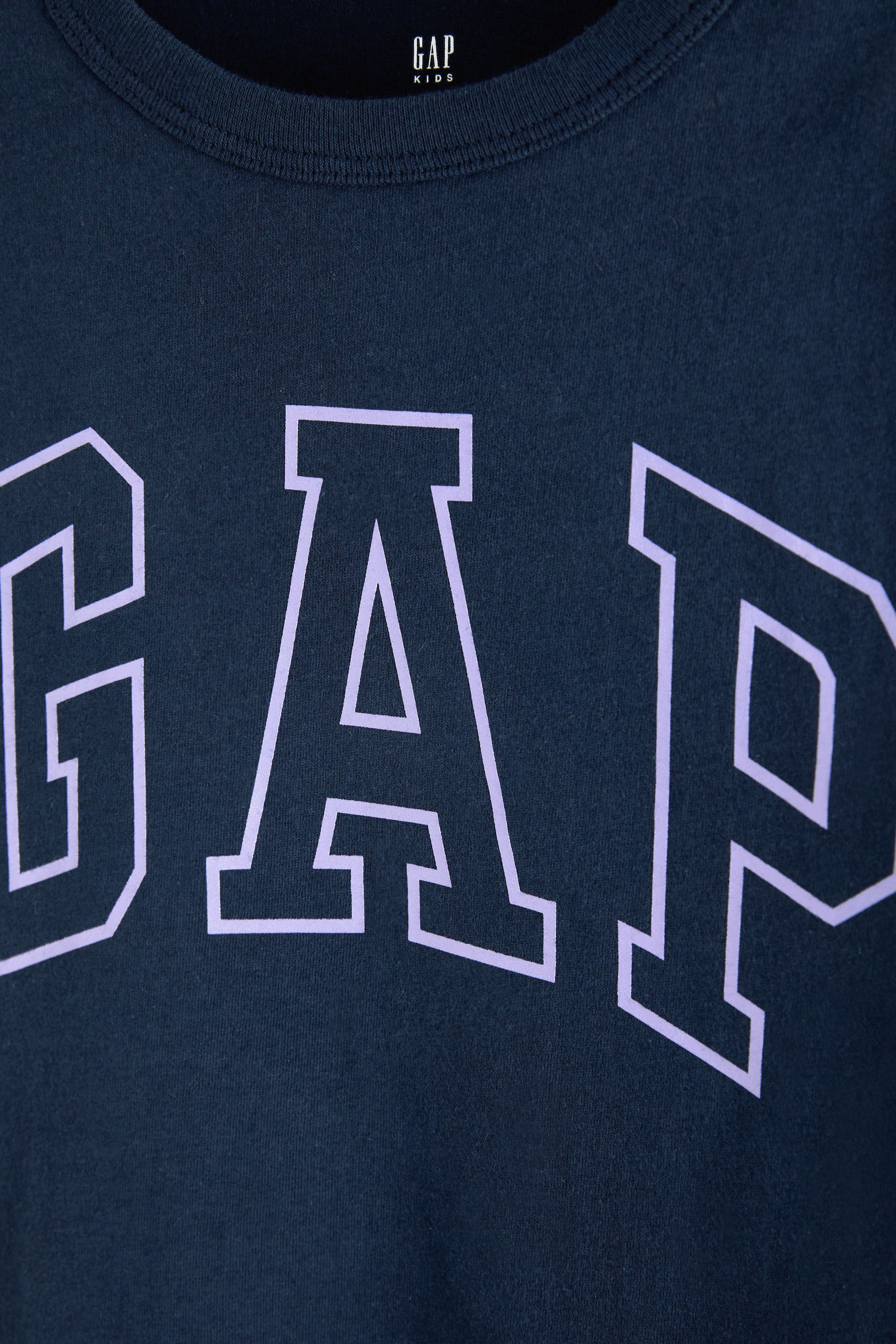 Buy Blue Logo Crew Neck Short Sleeve T-Shirt from the Gap online shop