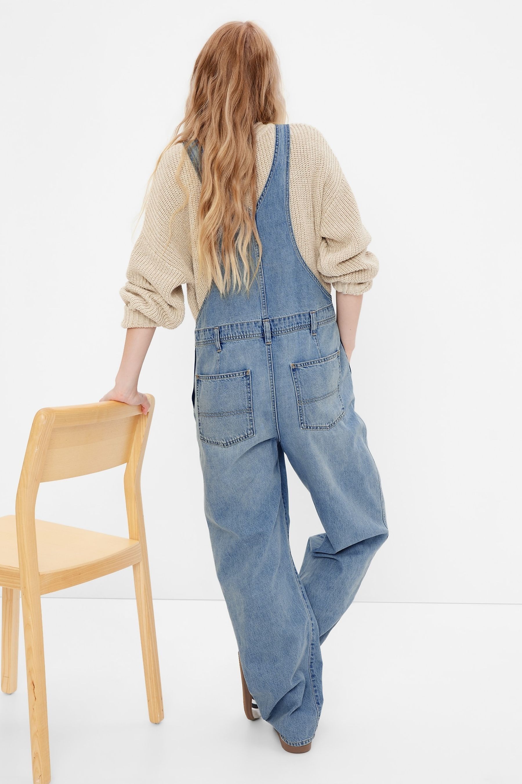 Buy Blue 90's Loose Dungarees from the Gap online shop