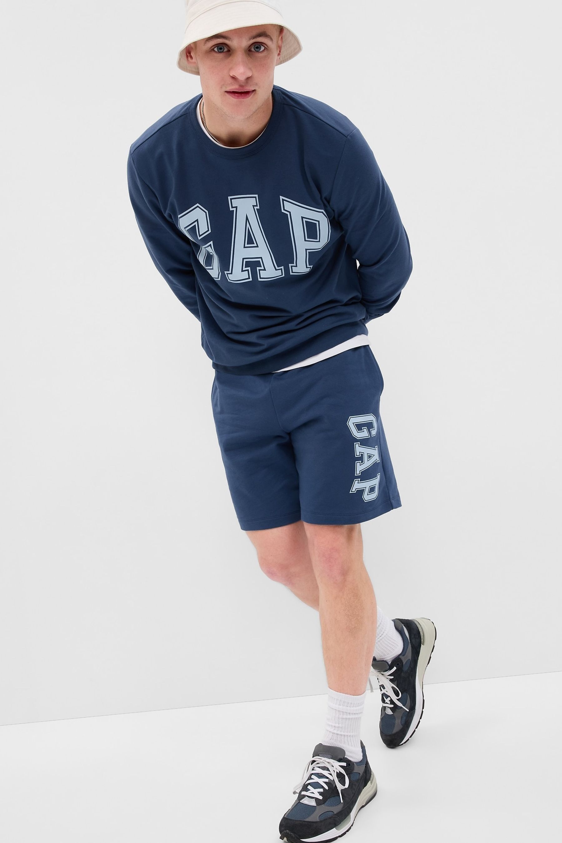 Buy Navy Blue Logo Shorts from the Gap online shop