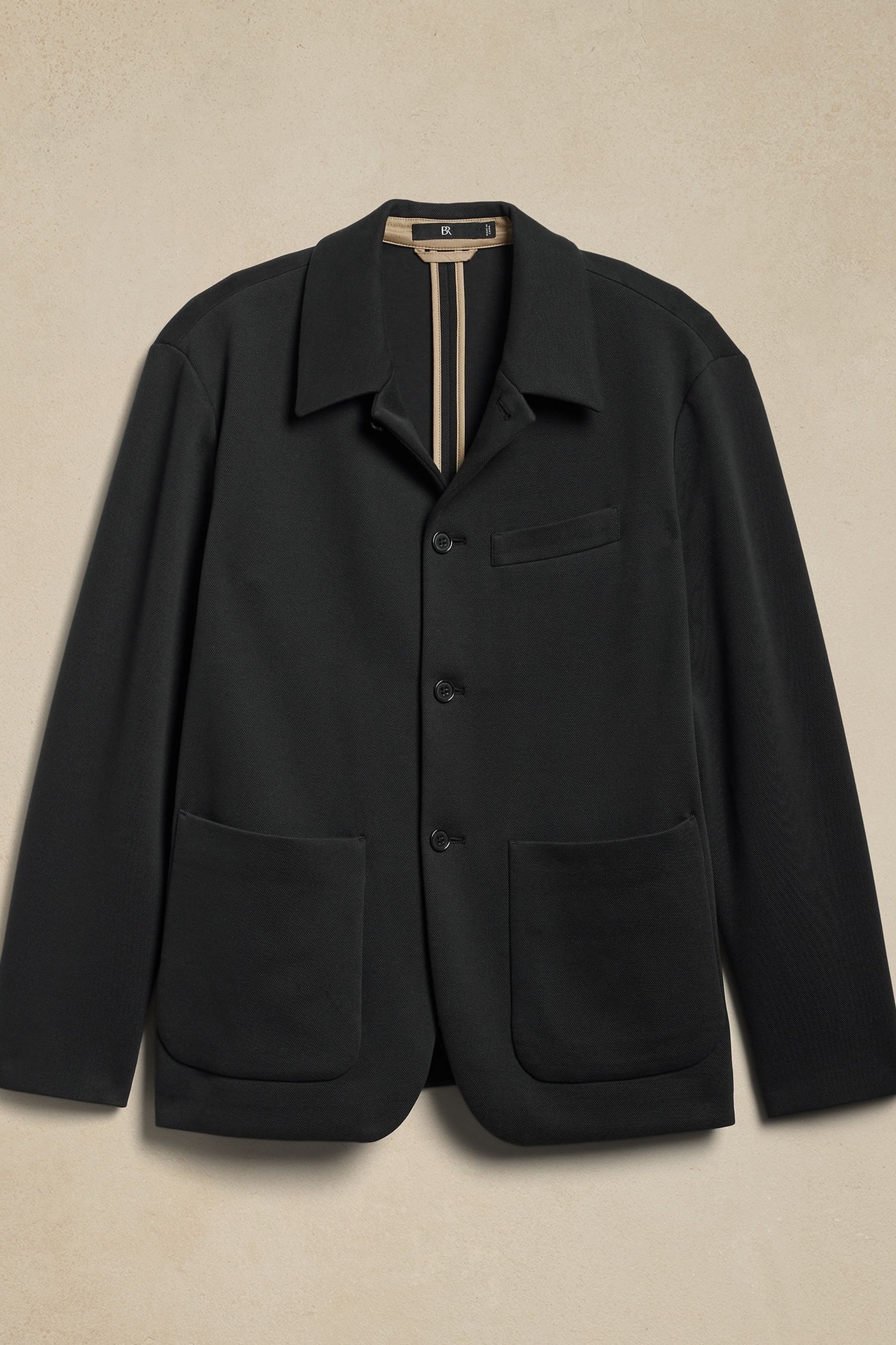 Buy Banana Republic Black Gamboa Relaxed Pique Jacket from the Gap ...