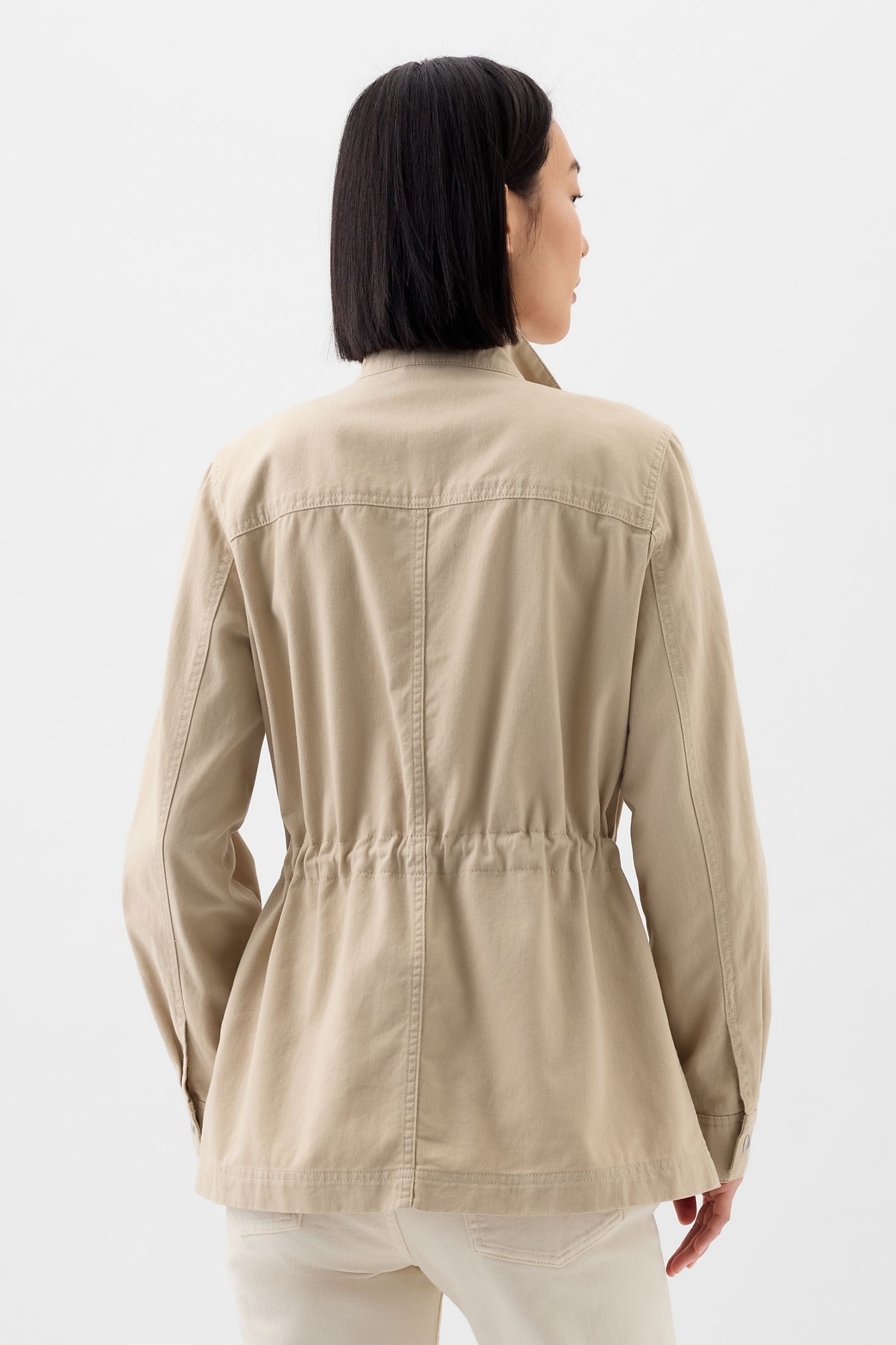 Buy Natural Zip Up Utility Jacket from the Gap online shop