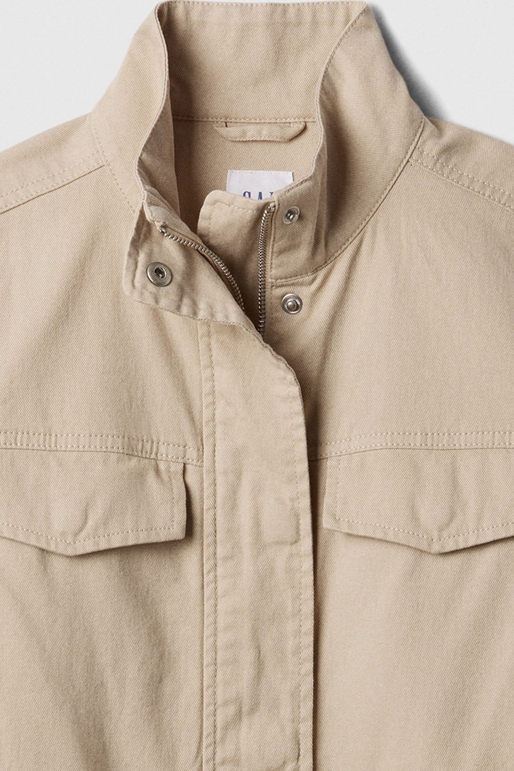 Buy Natural Zip Up Utility Jacket from the Gap online shop