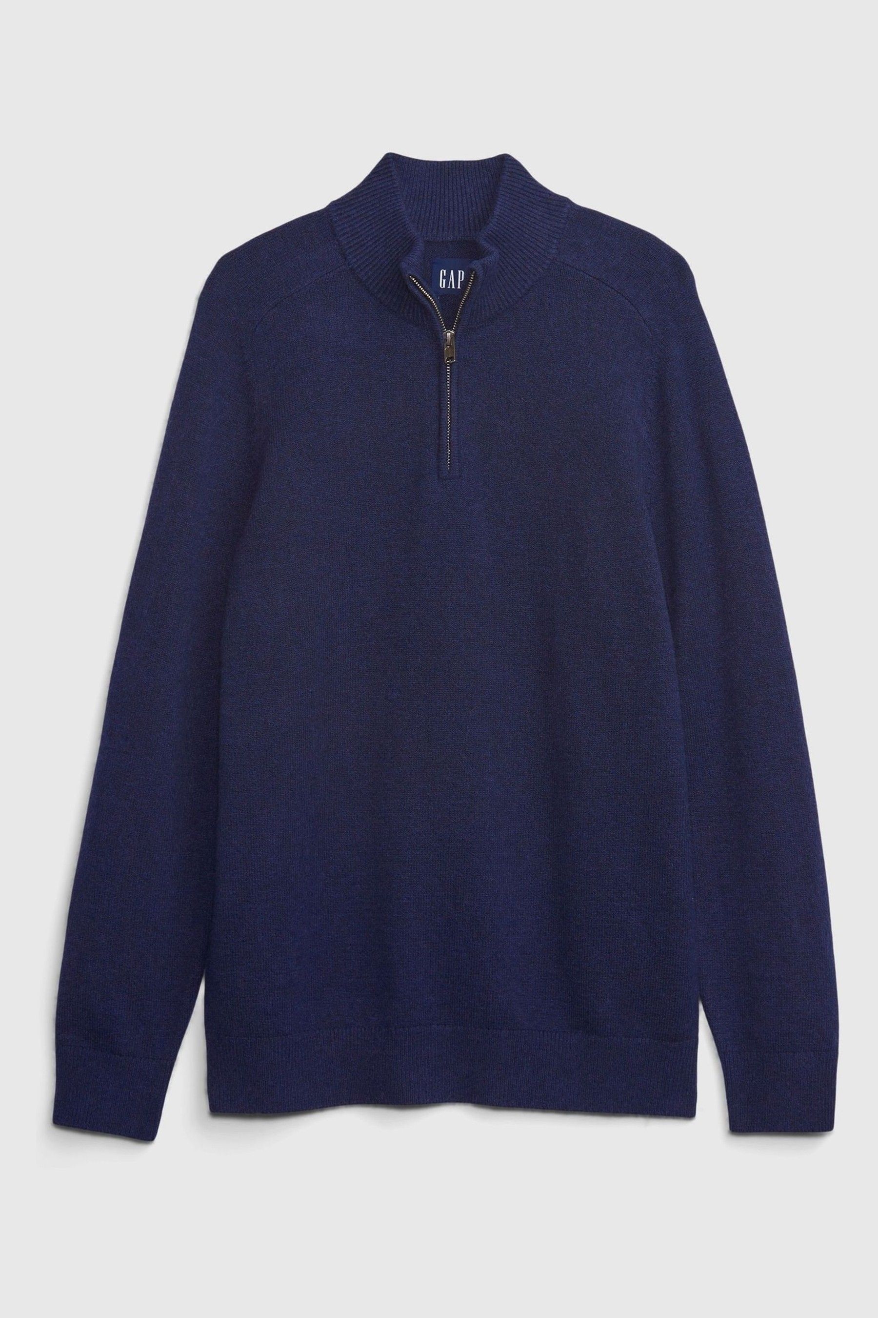 Buy Blue Half-Zip Knit Jumper from the Gap online shop